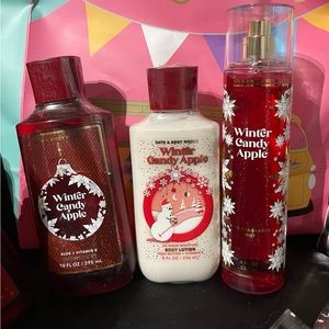 Bath & Body | Bath Body Works 3piece Winter Candy Apple Lotion Mist ...